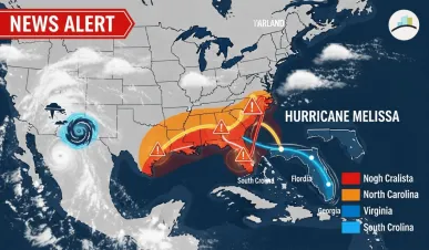 Hurricane Melissa Path & U.S. State Impact Map — Oct 27, 2025 Updates